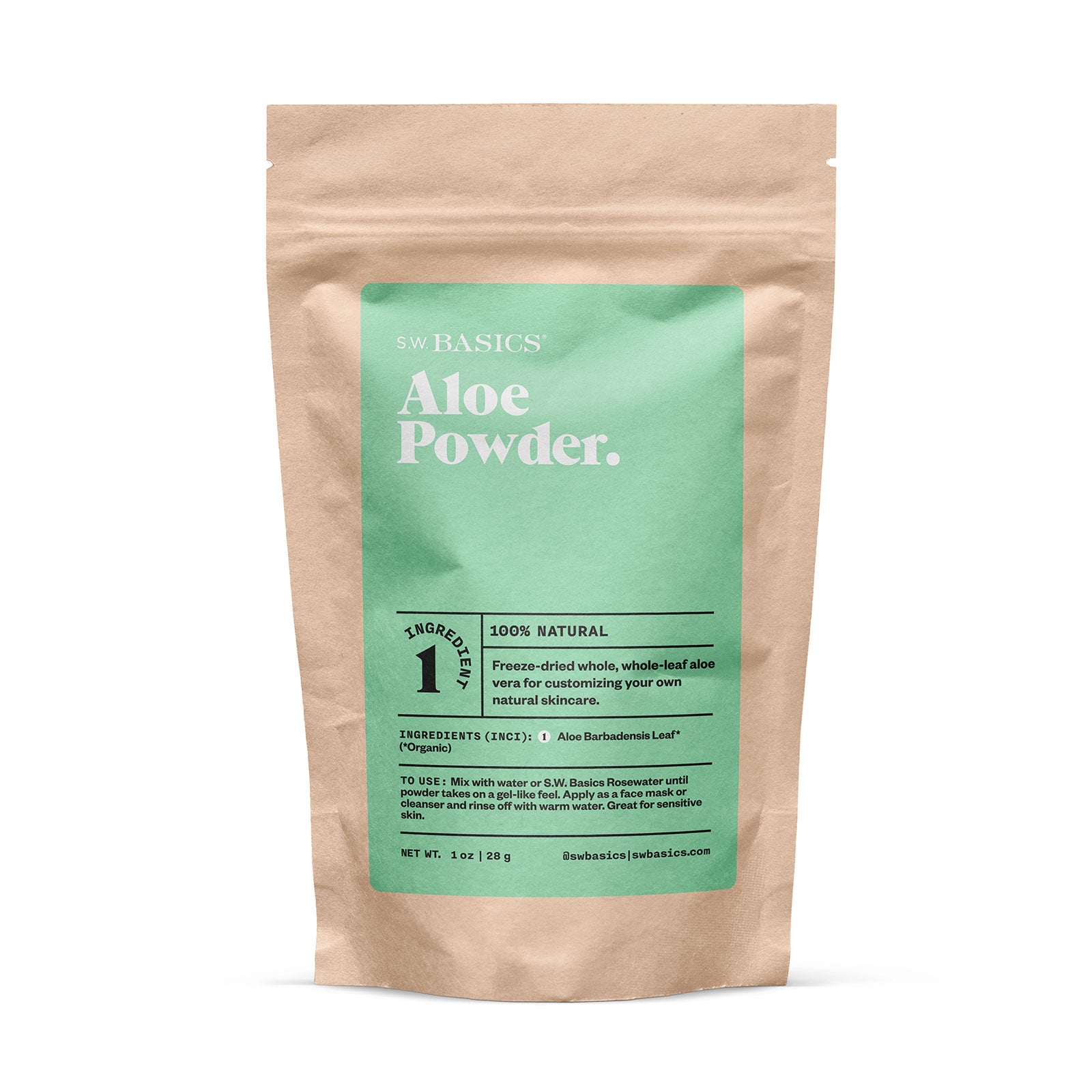 S.W. Basics Single Ingredient Aloe Vera Powder 1oz Pouch